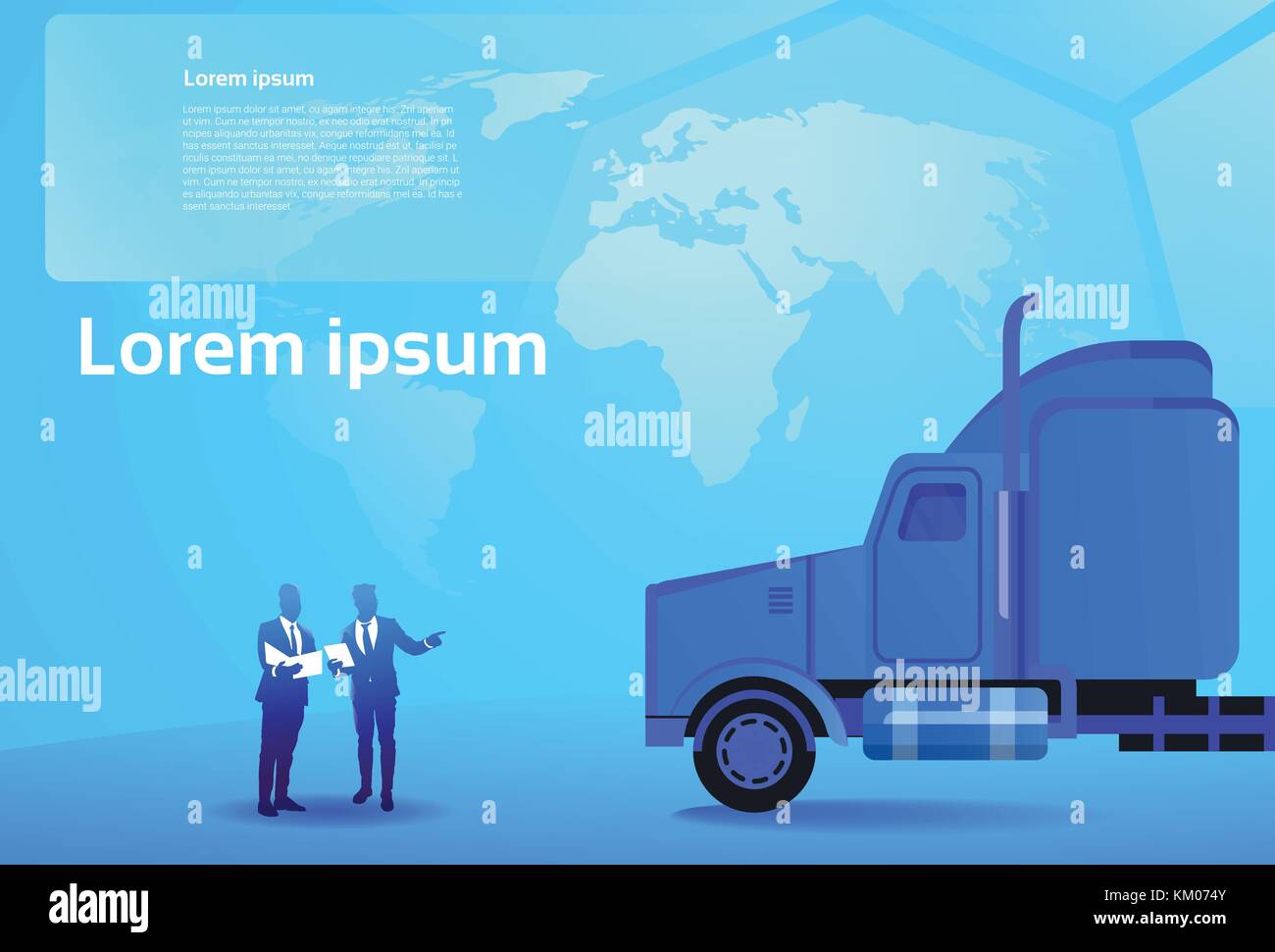 World Delivery Concept Two Business Men Looking at Documents And Map ...