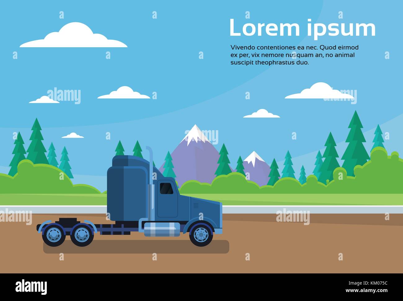 Modern heavy truck moving Stock Vector Images - Alamy