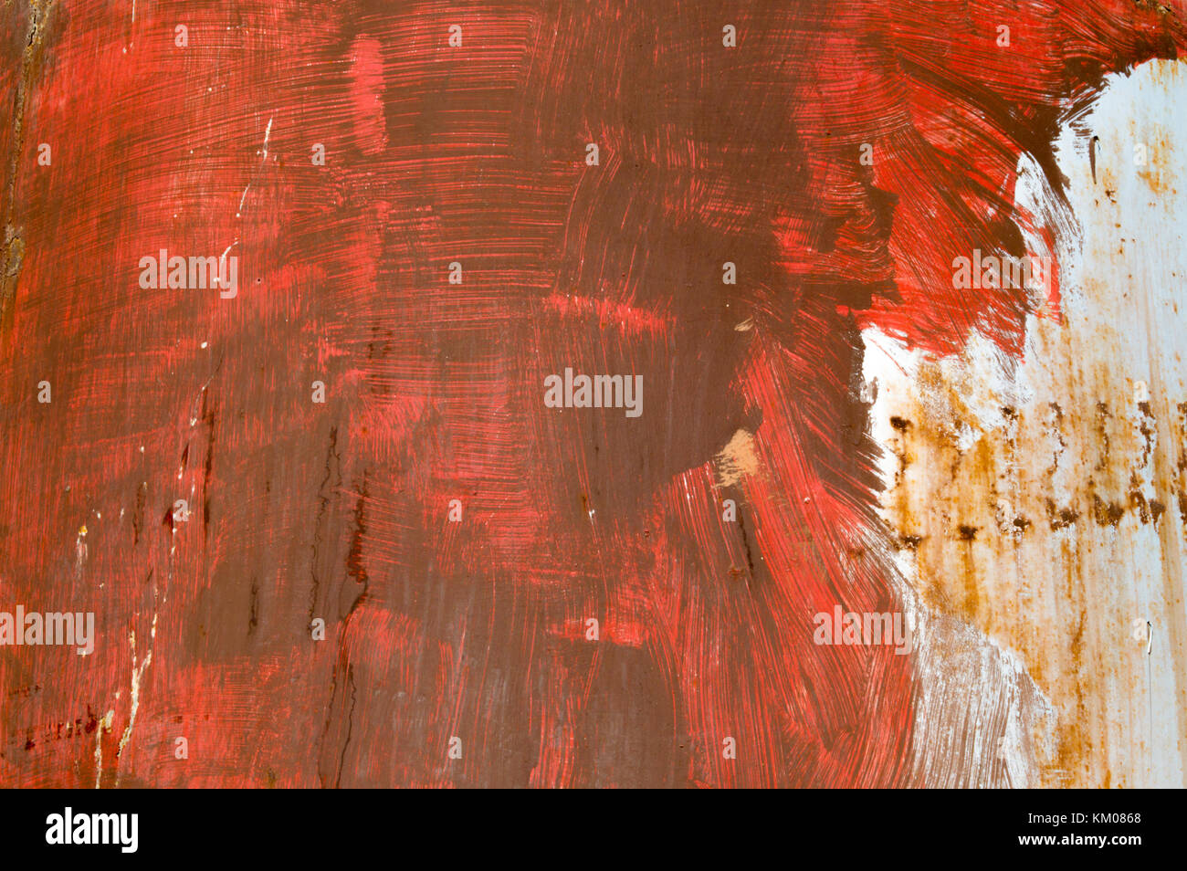 background texture angry red brush strokes on metal Stock Photo - Alamy