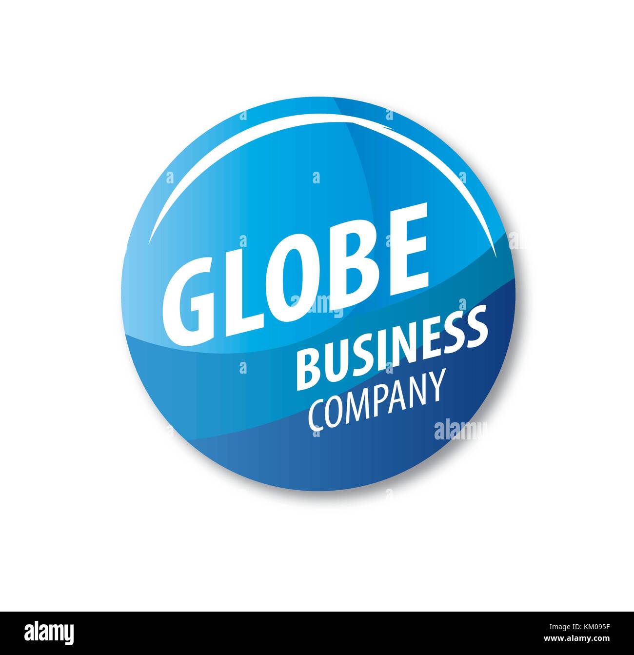 Blue logo globe earth symbol Cut Out Stock Images & Pictures - Alamy
