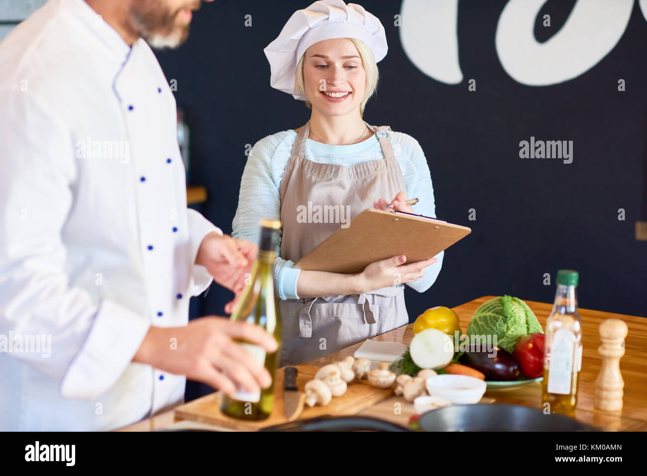 Portrait of Talented Chef Assistant Stock Photo - Alamy