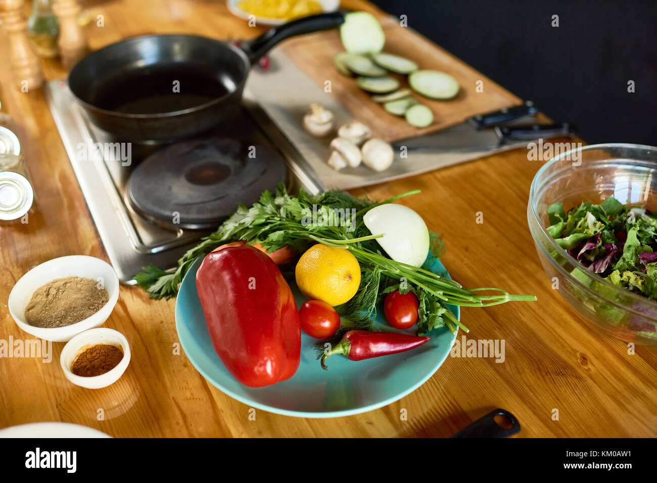 Working Area of Modern Kitchen Stock Photo - Alamy