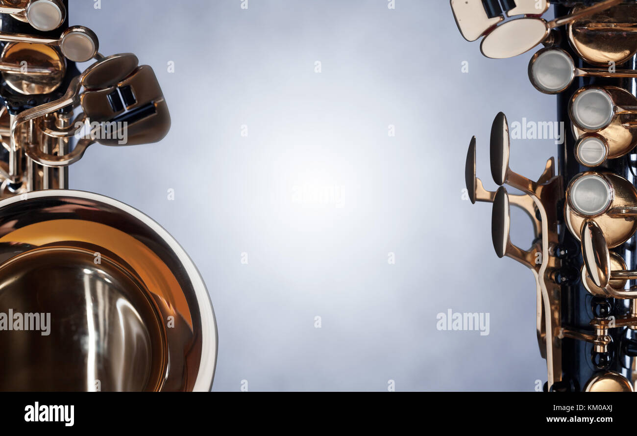 Close up of alto saxophone, copy space for your text Stock Photo - Alamy