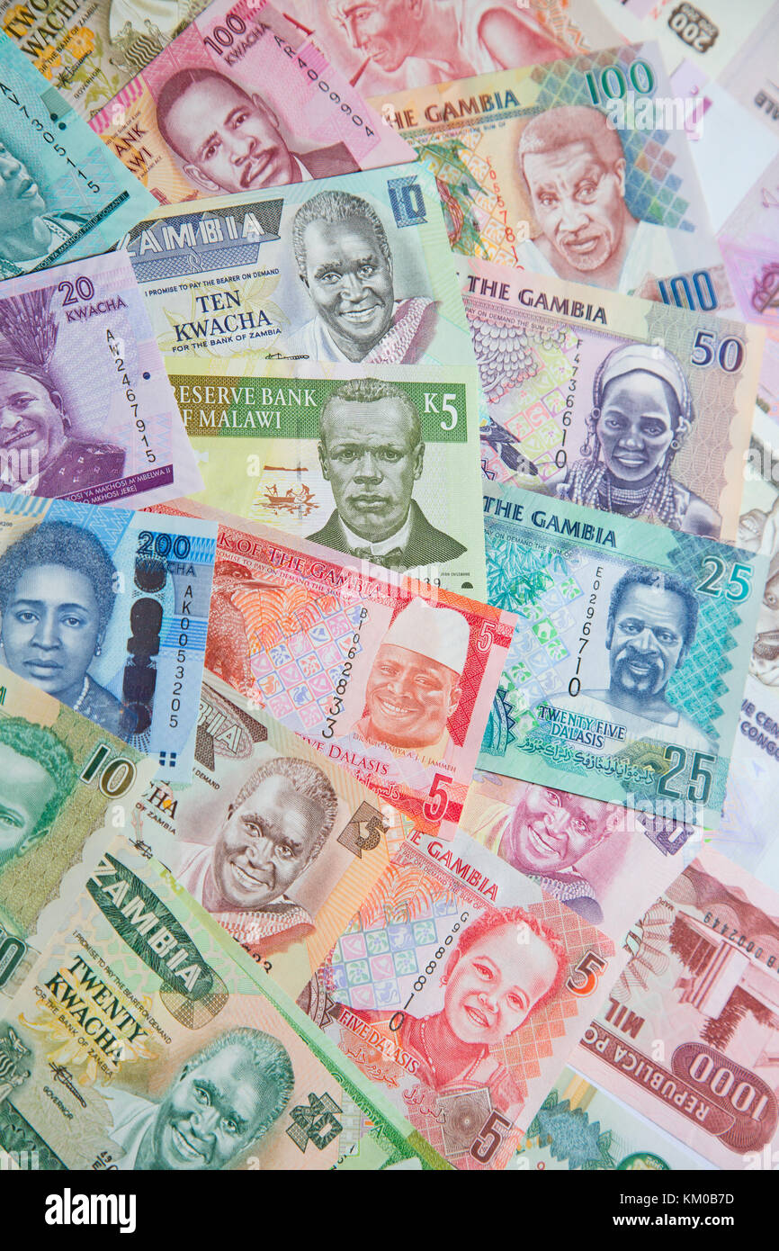 Variety of the African banknotes Stock Photo - Alamy