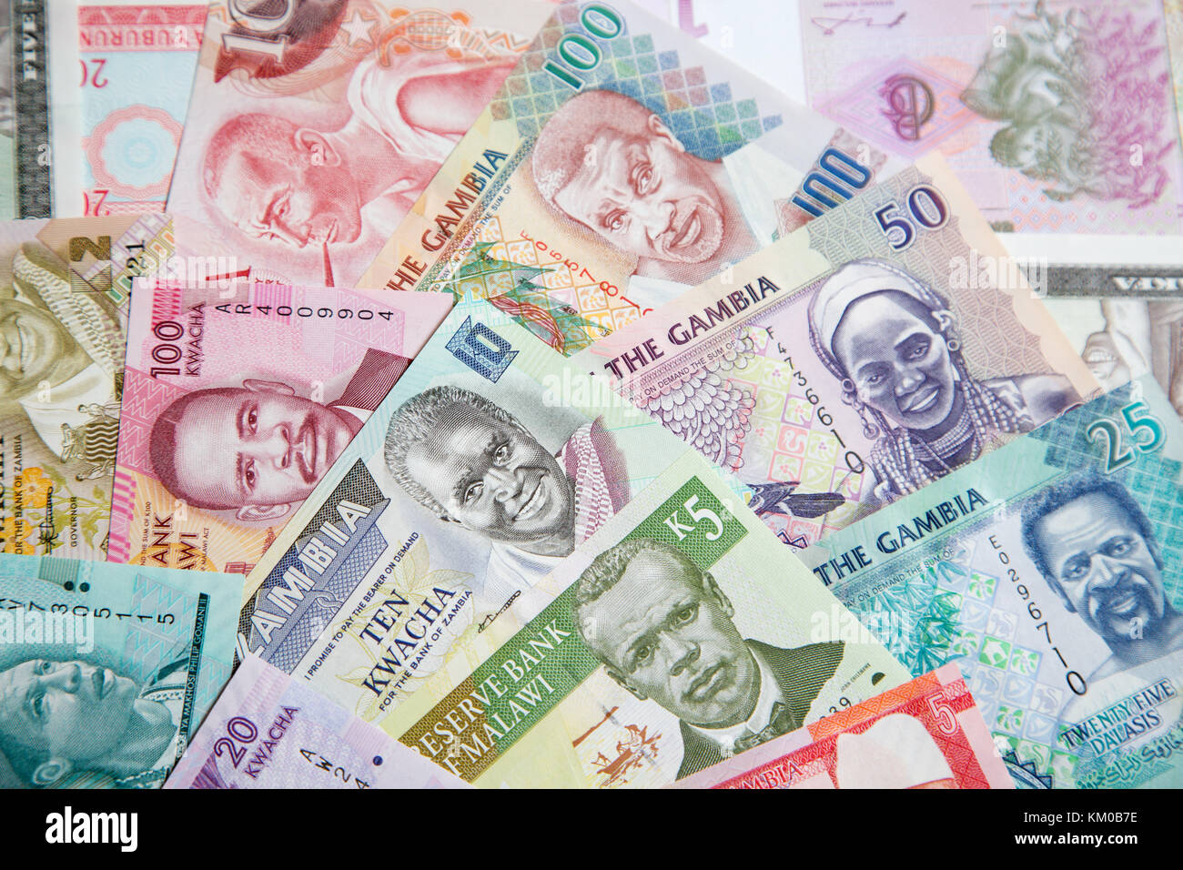 Variety of the African banknotes Stock Photo - Alamy