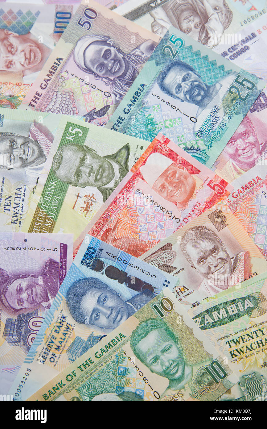 Variety of the African banknotes Stock Photo - Alamy