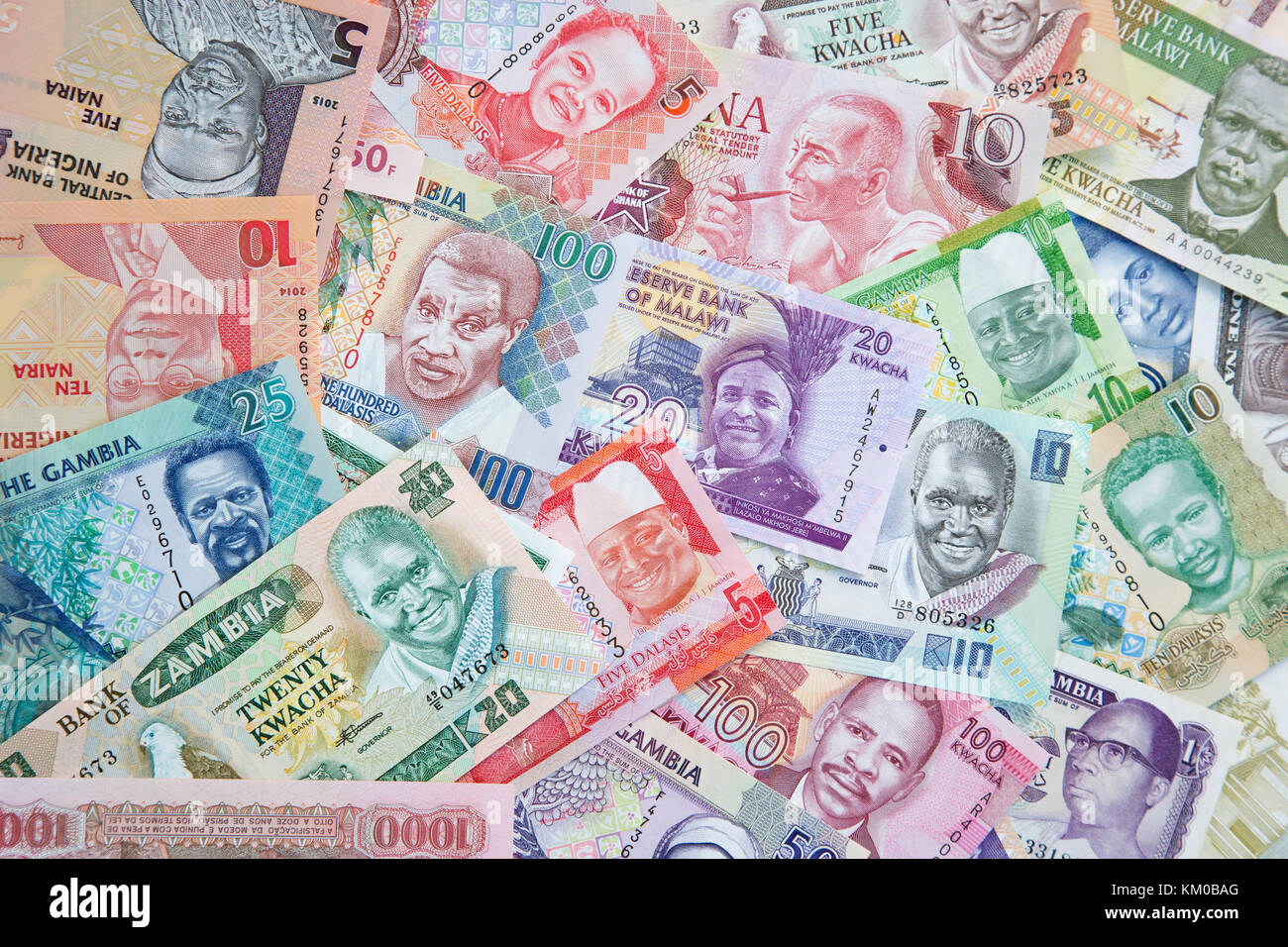 Variety of the African banknotes Stock Photo - Alamy