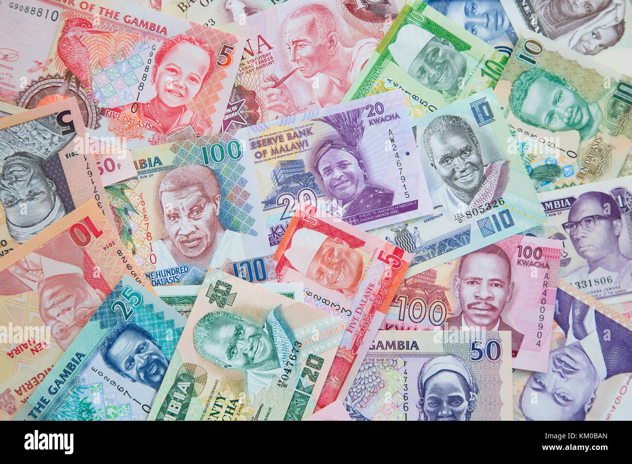 Variety of the African banknotes Stock Photo - Alamy