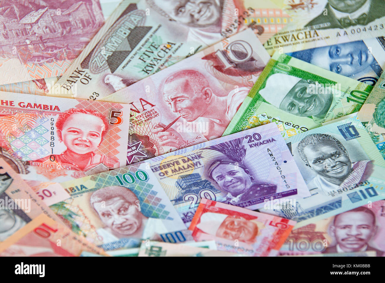 Variety of the African banknotes Stock Photo - Alamy