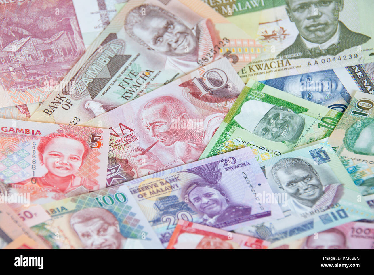 Variety of the African banknotes Stock Photo - Alamy