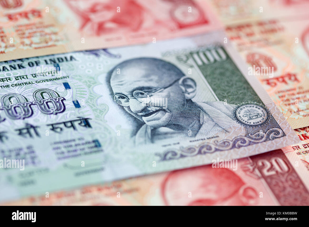Collection of the Indian banknotes Stock Photo - Alamy