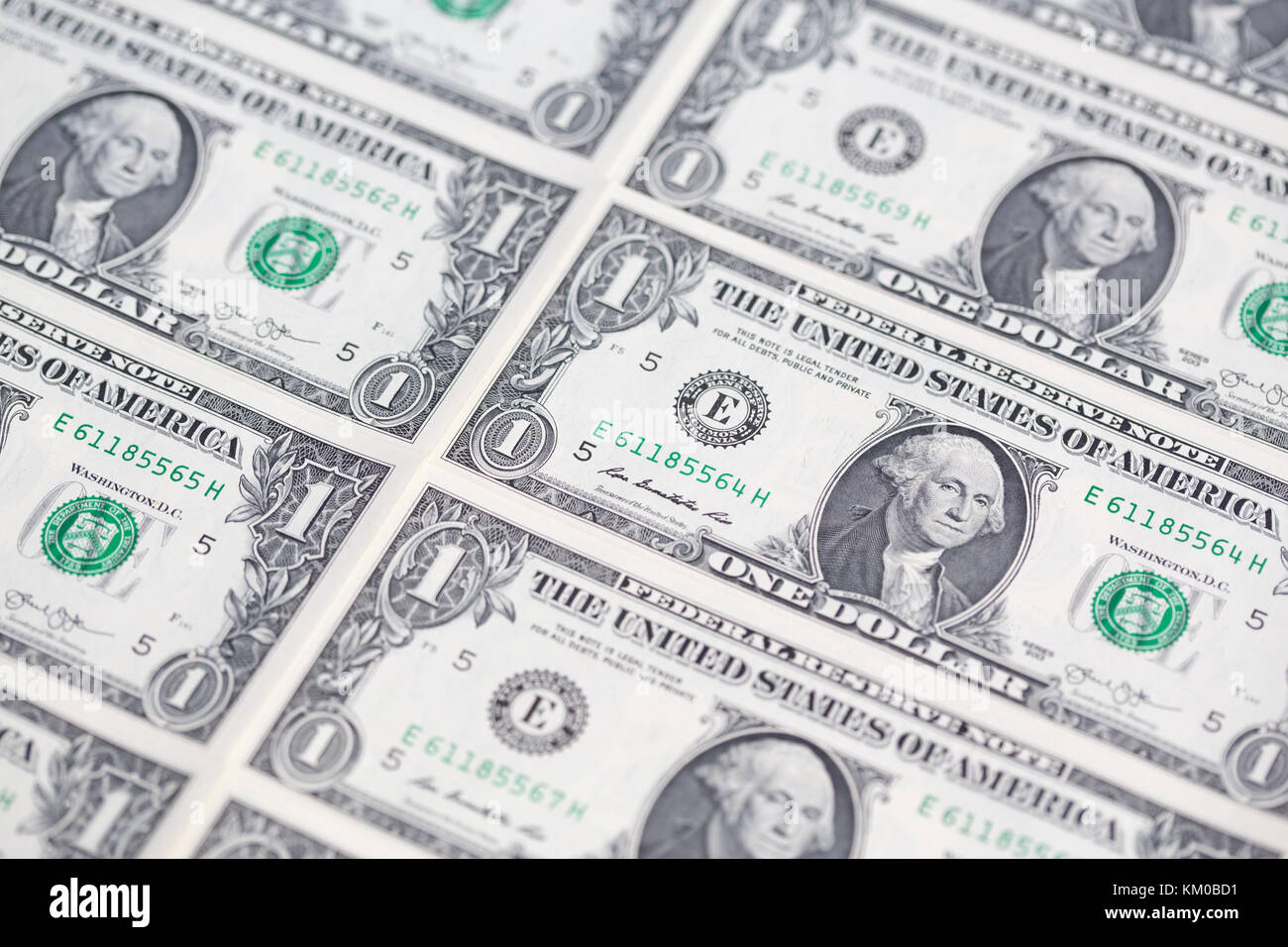 US 1 dollar banknote collection Stock Photo - Alamy