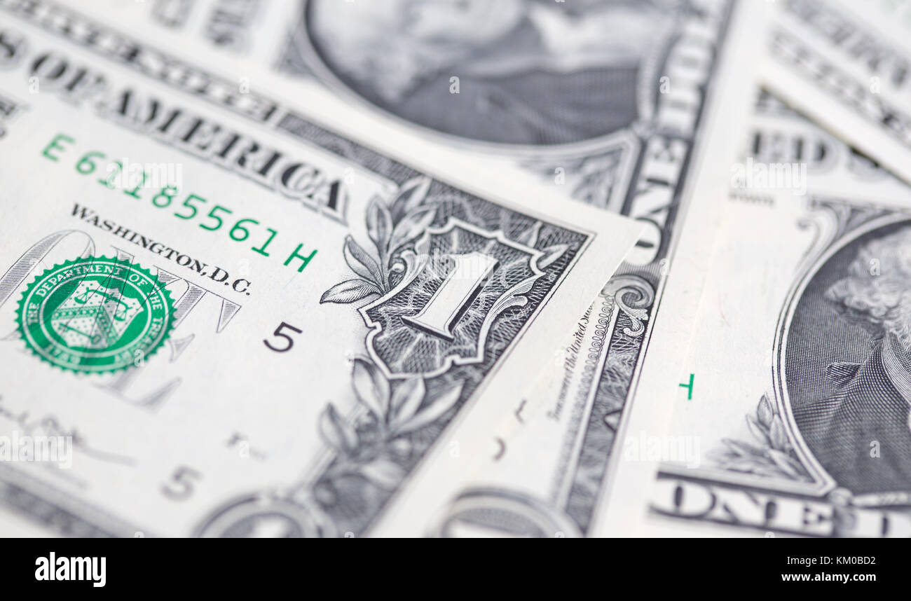 US 1 dollar banknote collection Stock Photo - Alamy