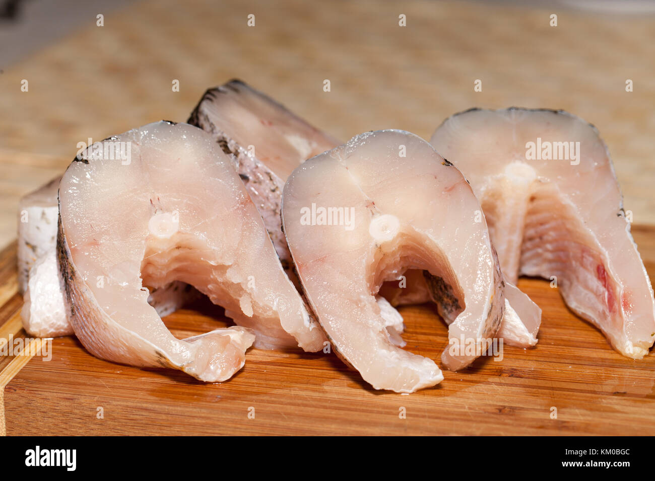 Piece of fresh raw fish. The healthy diet Stock Photo - Alamy