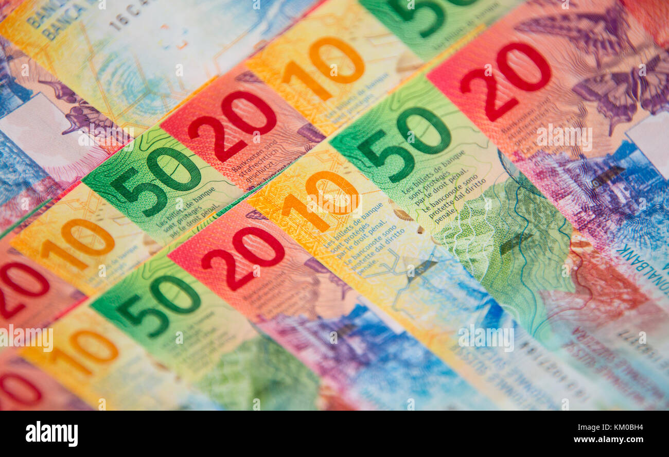 Collection of the new swiss banknotes (issued in 2017 Stock Photo - Alamy