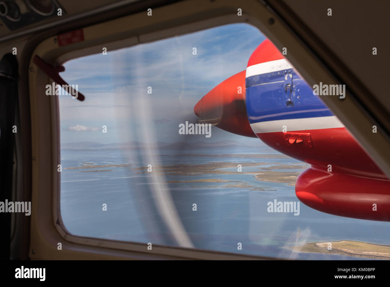 view out of a small plane, Falkland islands Stock Photo - Alamy