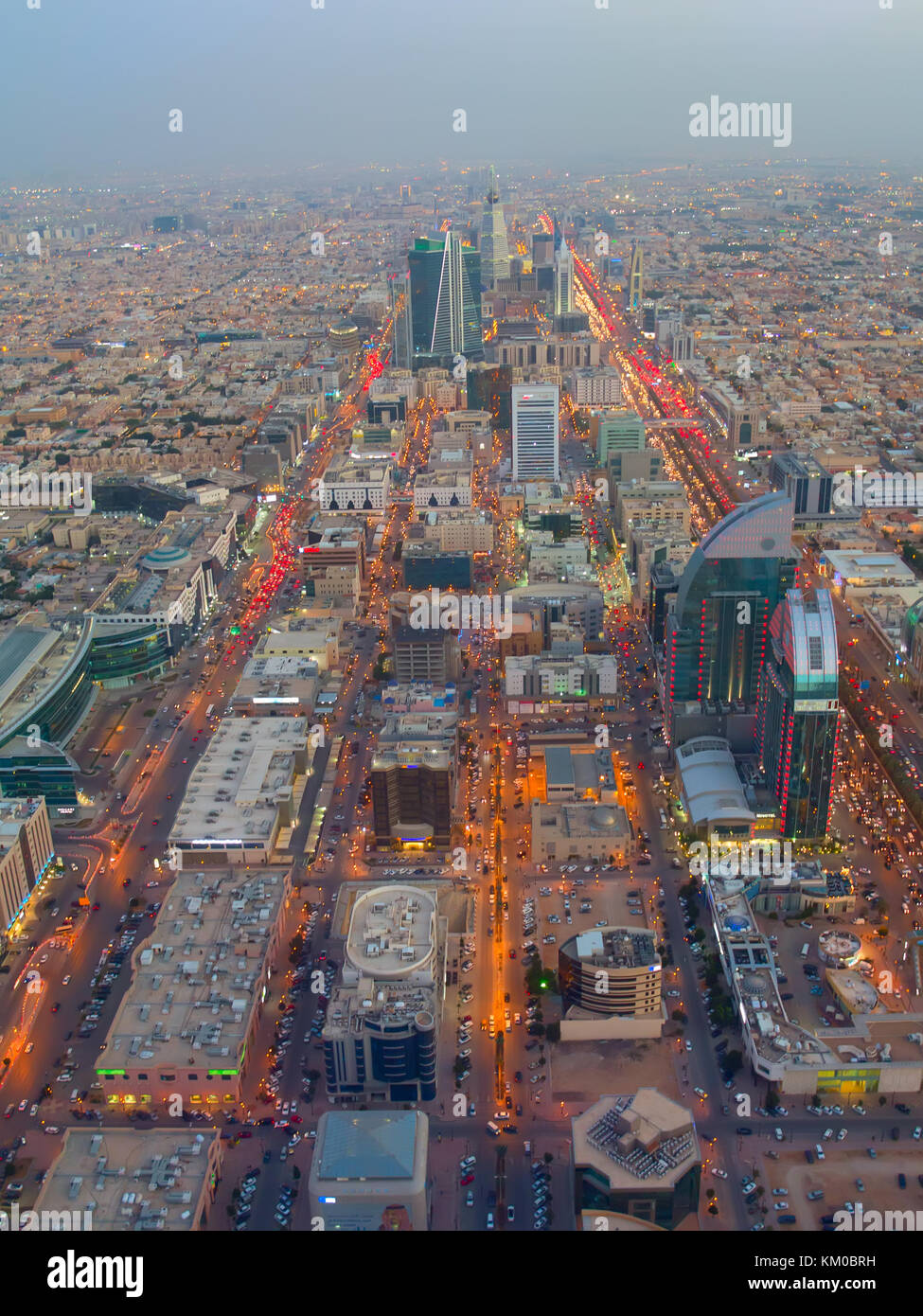 RIYADH - FEBRUARY 29: Aerial view of Riyadh downtown on February 29 ...