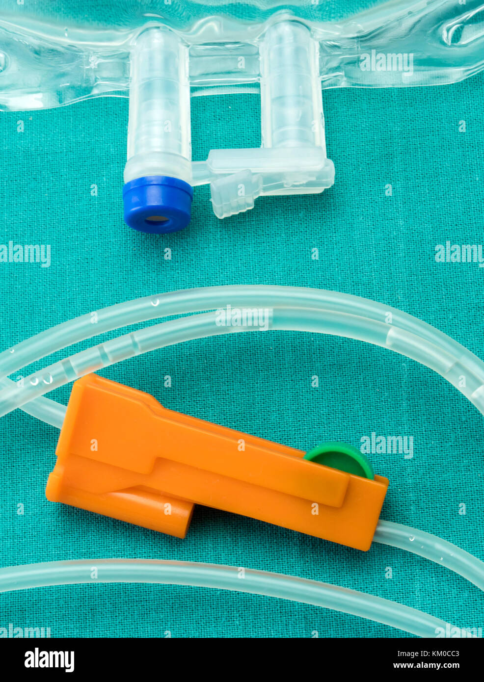Detail of rubbers of a drip irrigation equipment in hospital operations ...