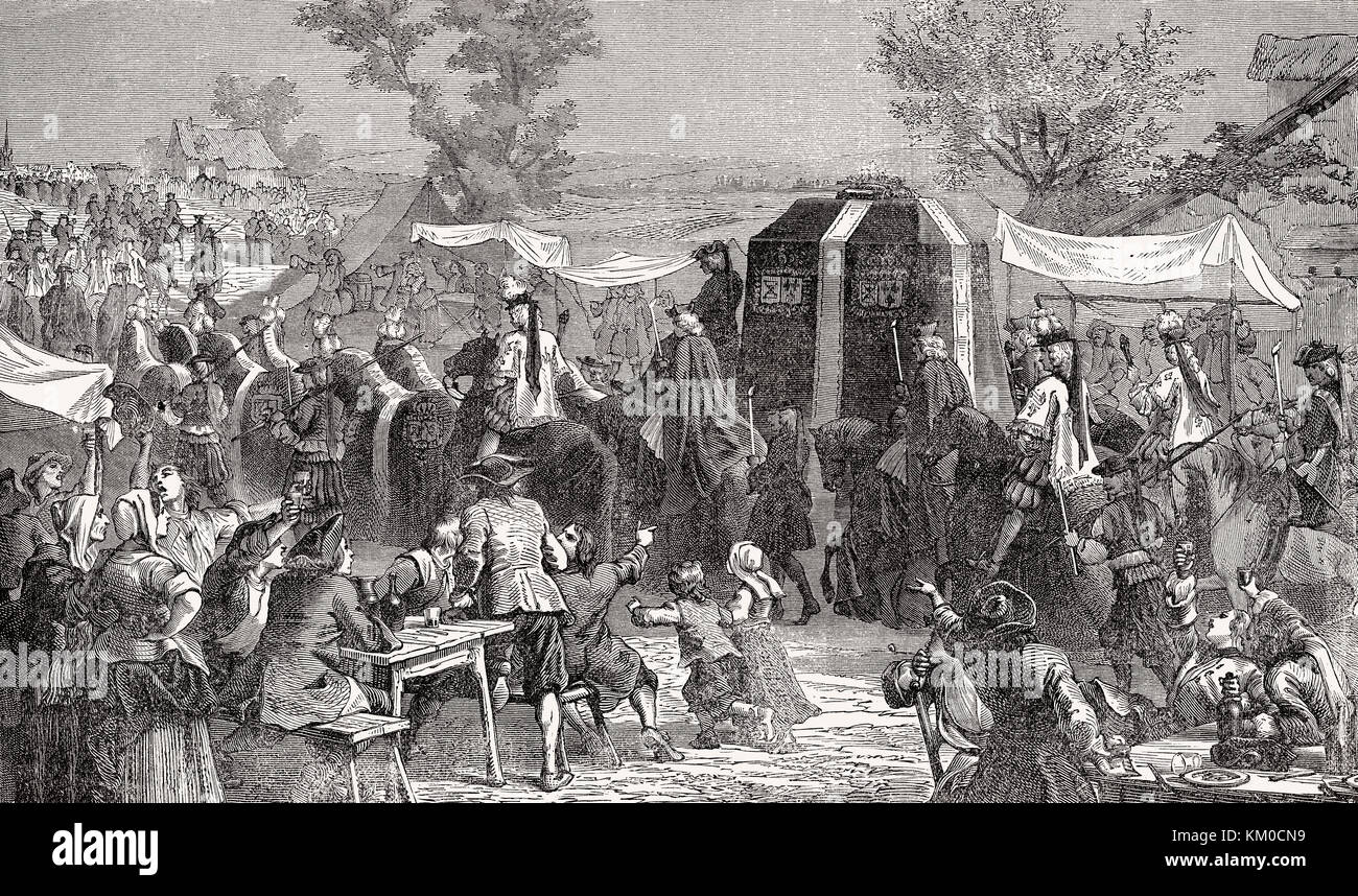 The Funeral procession of Louis XIV, 1638-1715, King of France Stock ...