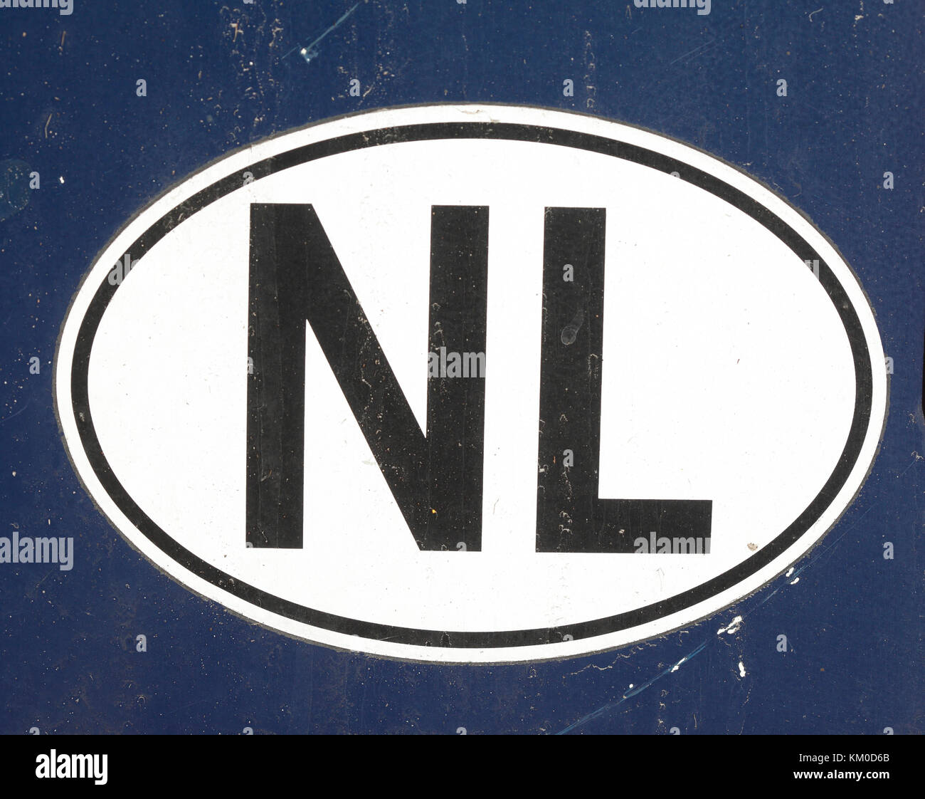 Land sign NL for Netherlands on a Car Stock Photo - Alamy