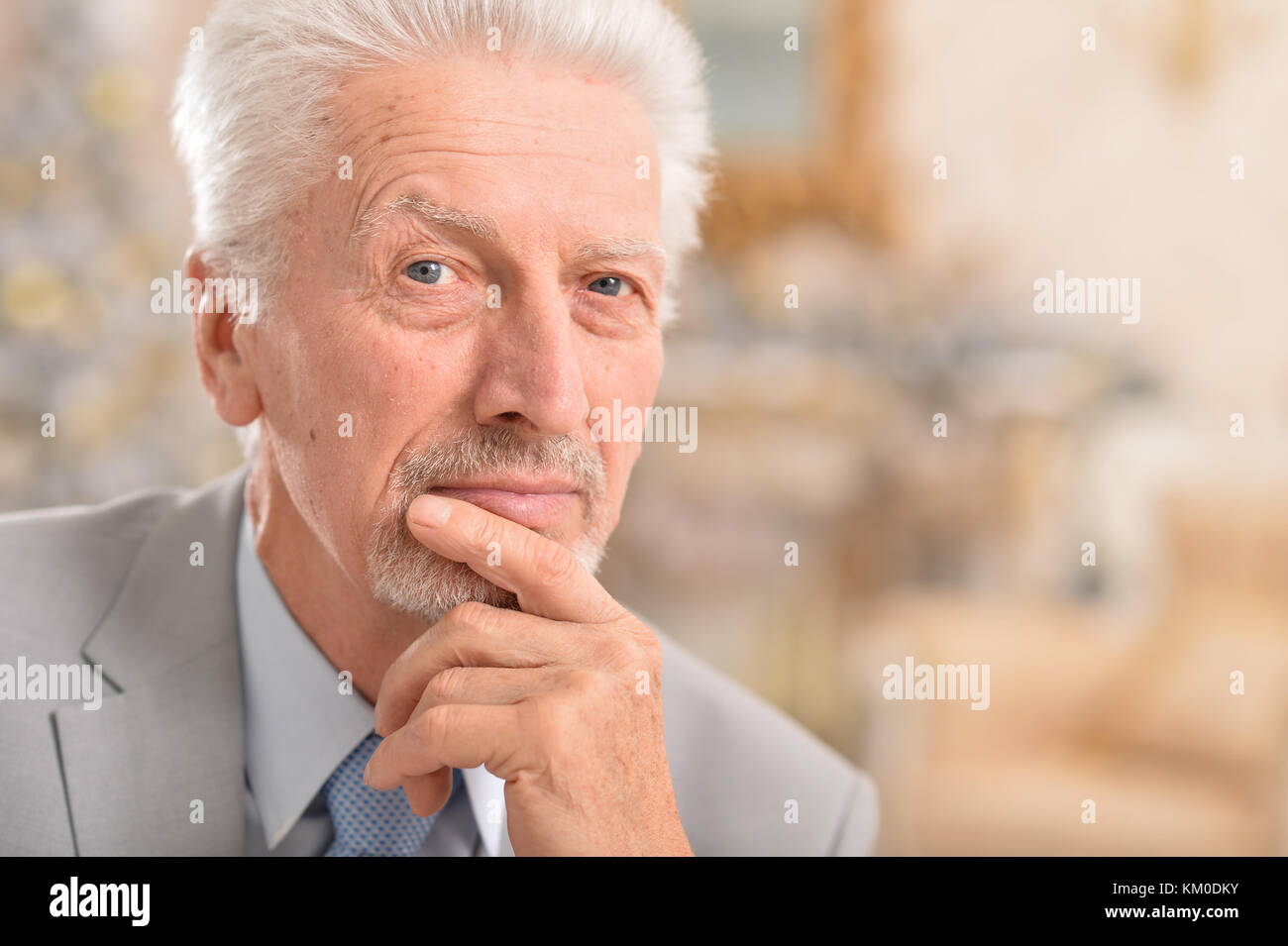 senior man thinking Stock Photo - Alamy