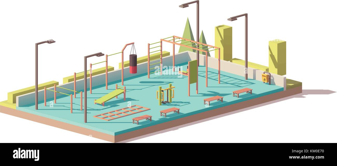 Gym outdoor Stock Vector Images - Alamy