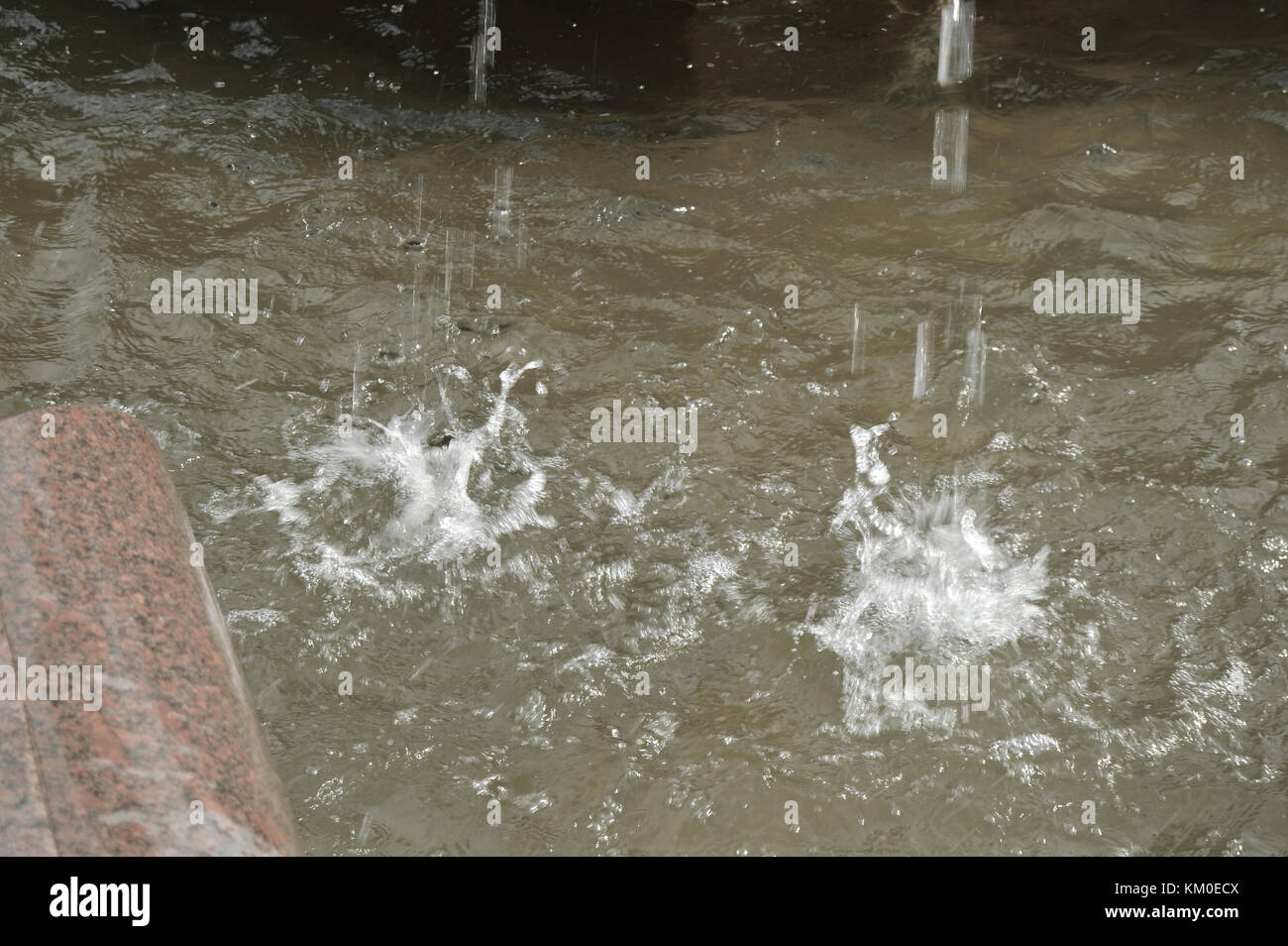 Squirt, splash water fountain. Part of the city fountain Stock Photo ...
