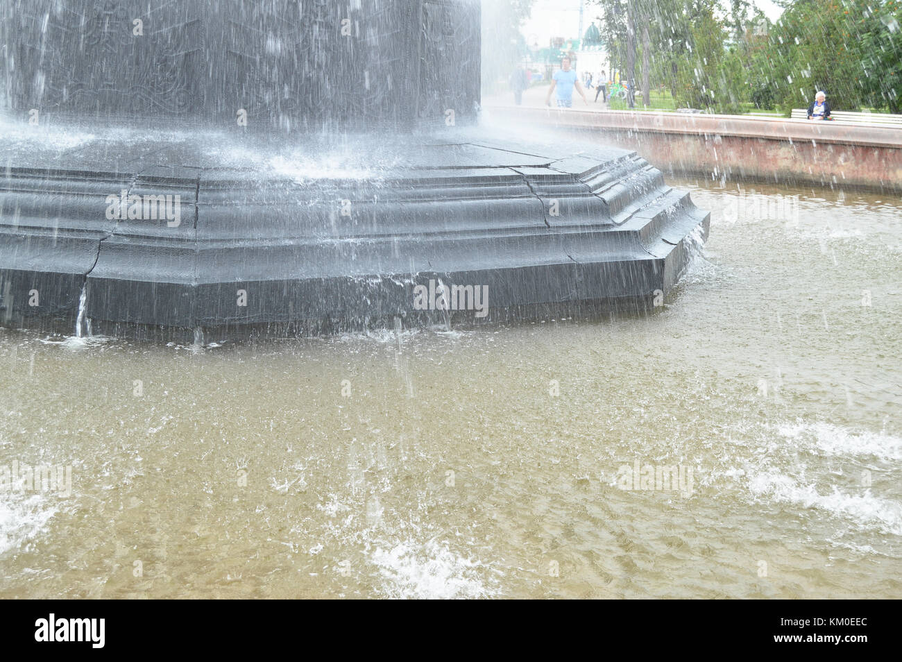 Squirt, splash water fountain. Part of the city fountain Stock Photo ...