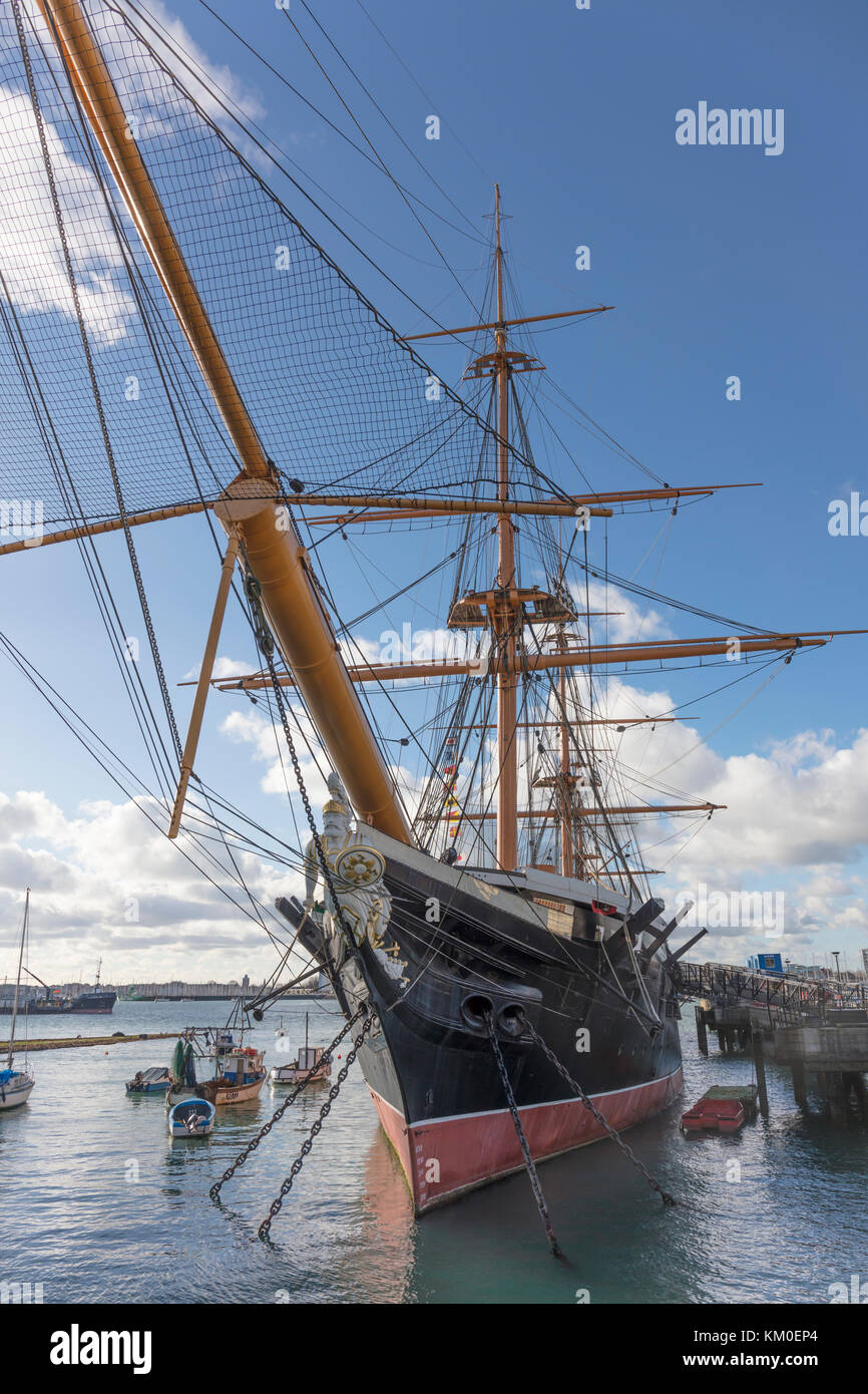 HMS Warrior 1860, first iron clad warship, designed by Issac Watts and ...