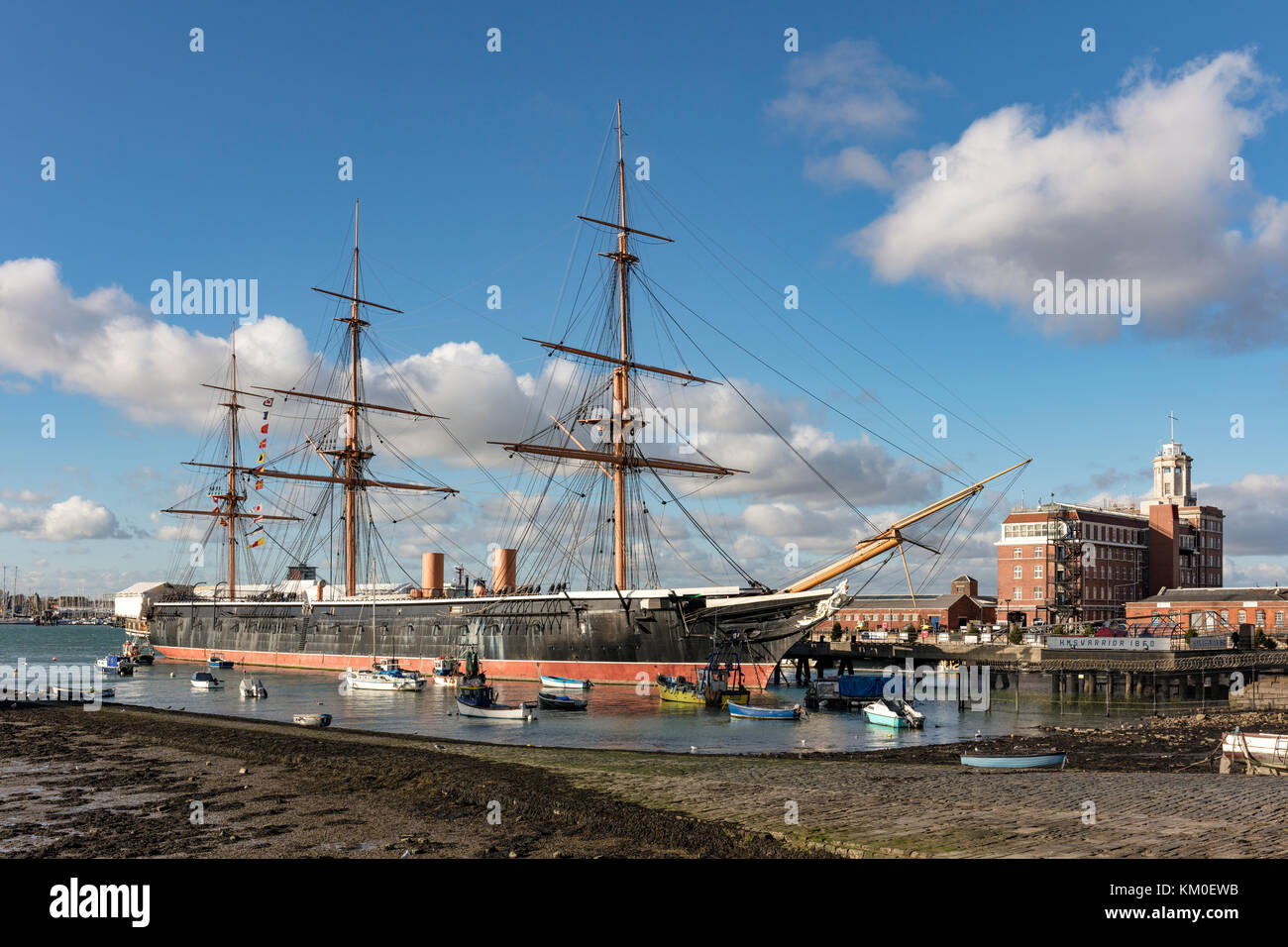 HMS Warrior 1860, first iron clad warship, designed by Issac Watts and ...