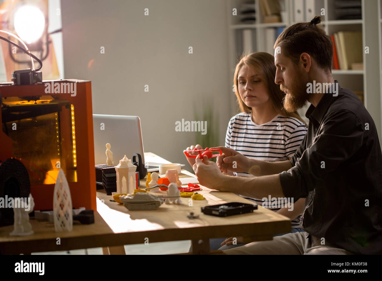 Designers Using 3D Printer in Studio Stock Photo - Alamy