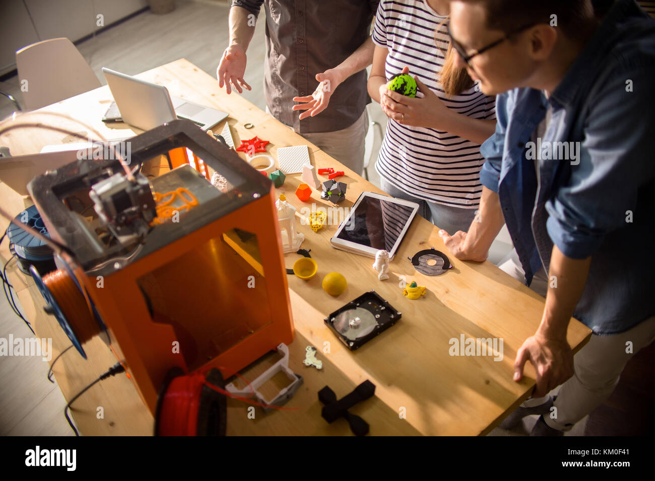 Creative Designers Using 3D Printer Stock Photo - Alamy