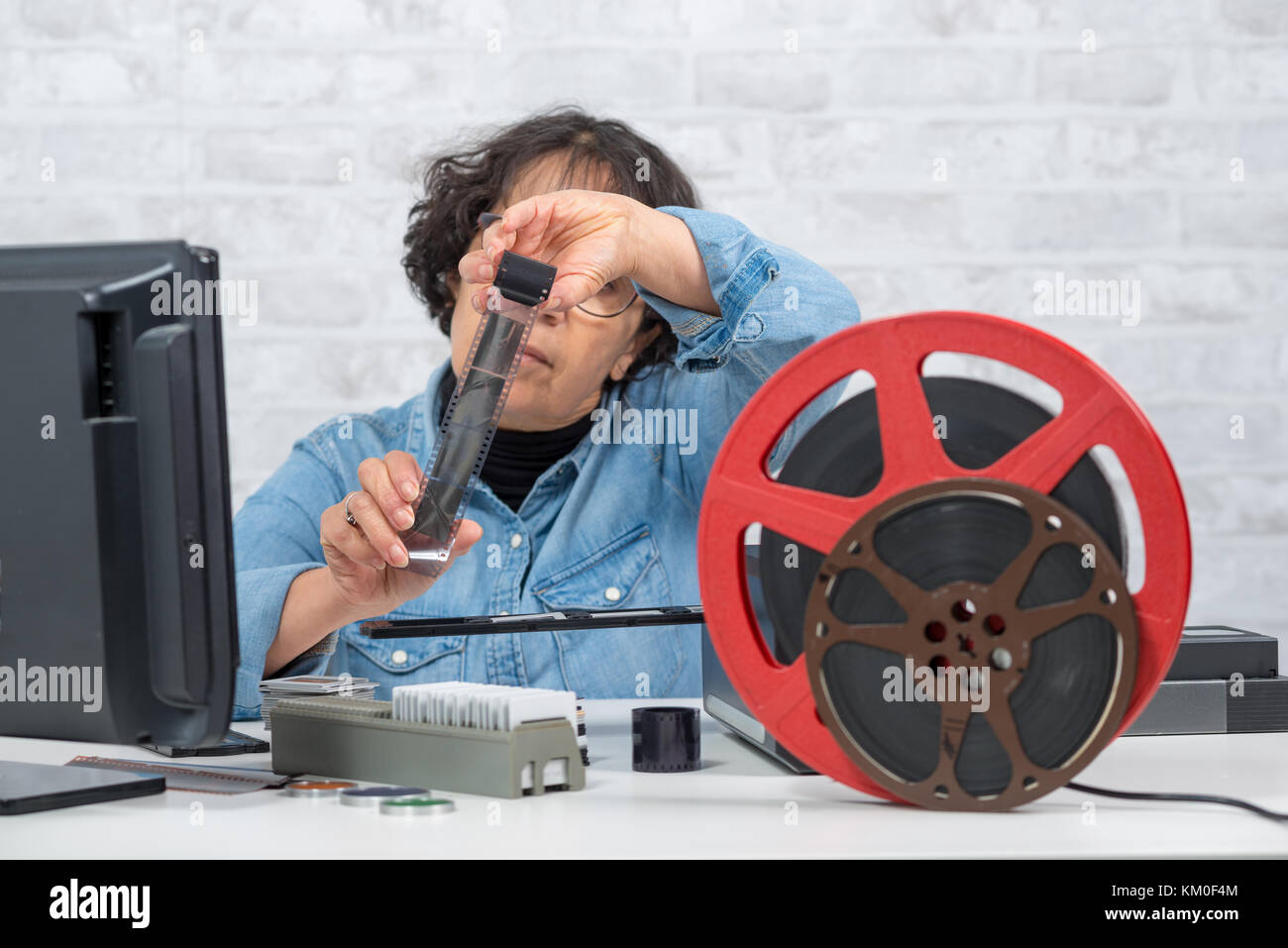 Negative film woman hi-res stock photography and images - Alamy