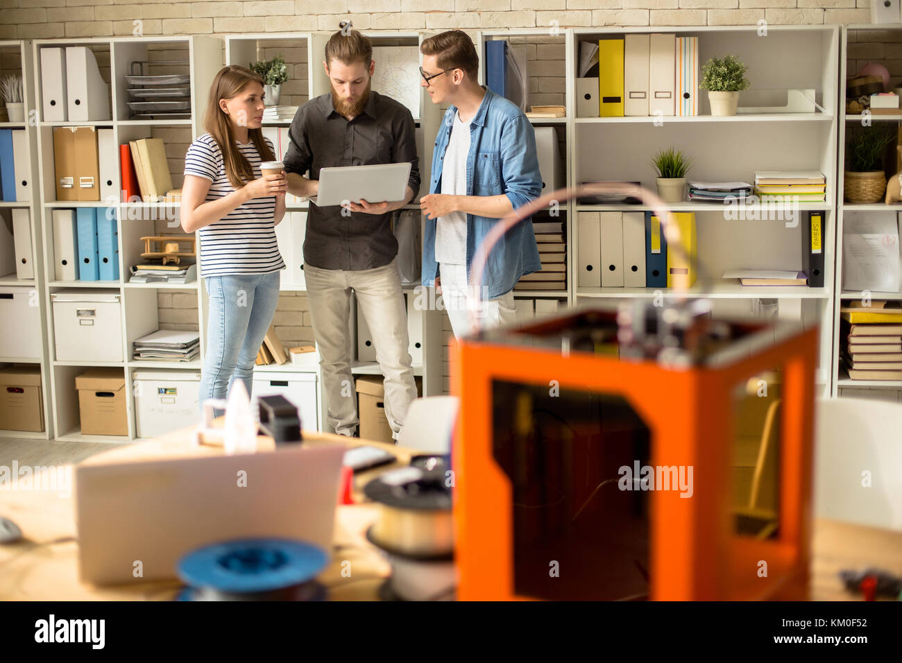 Group of Creative People in Design Studio Stock Photo - Alamy