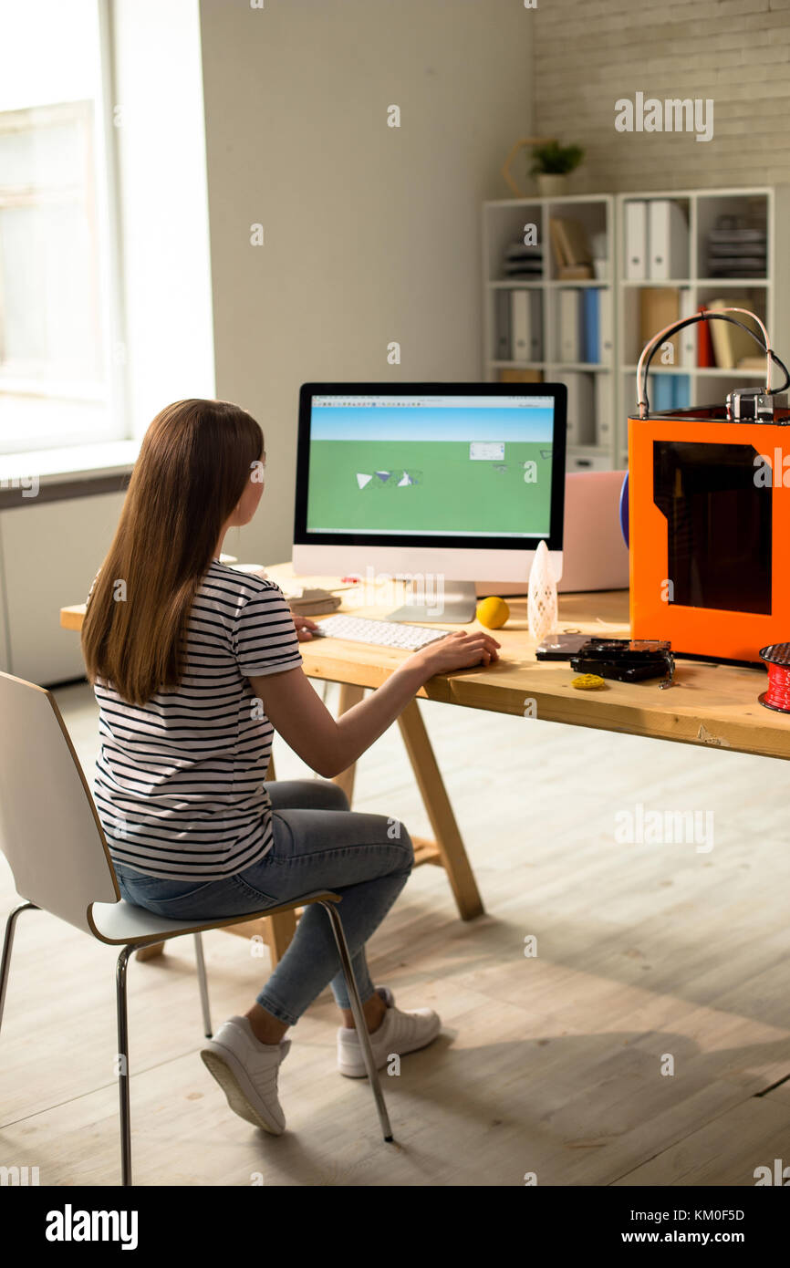 Designer Making Digital 3D Model for Printing Stock Photo - Alamy