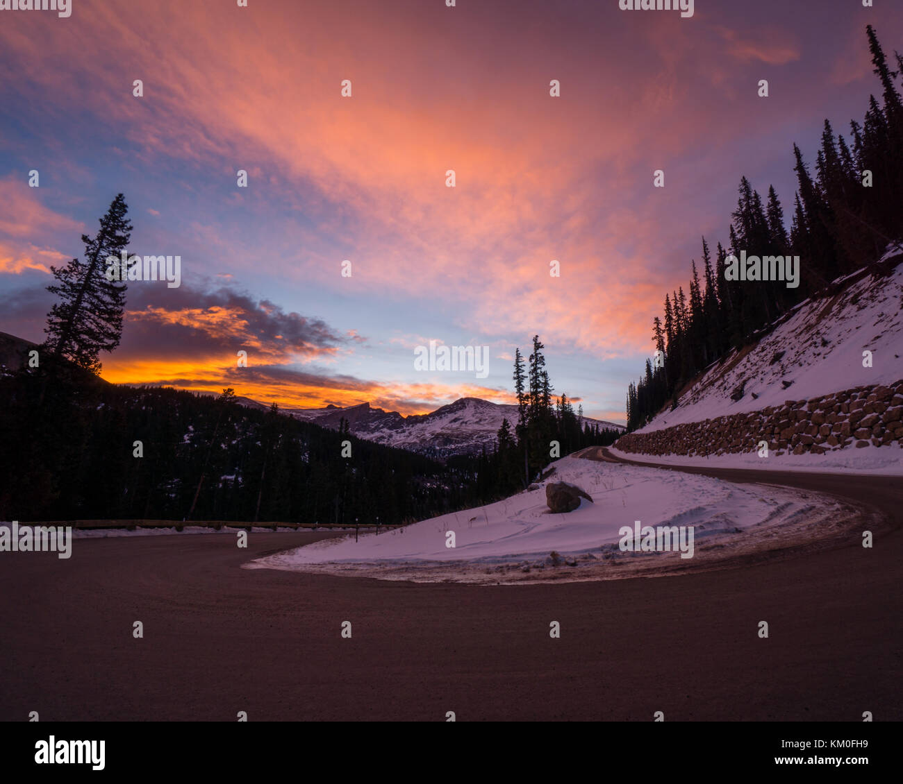 A snowy sunrise in early winter, Georgetown, Colorado Stock Photo - Alamy