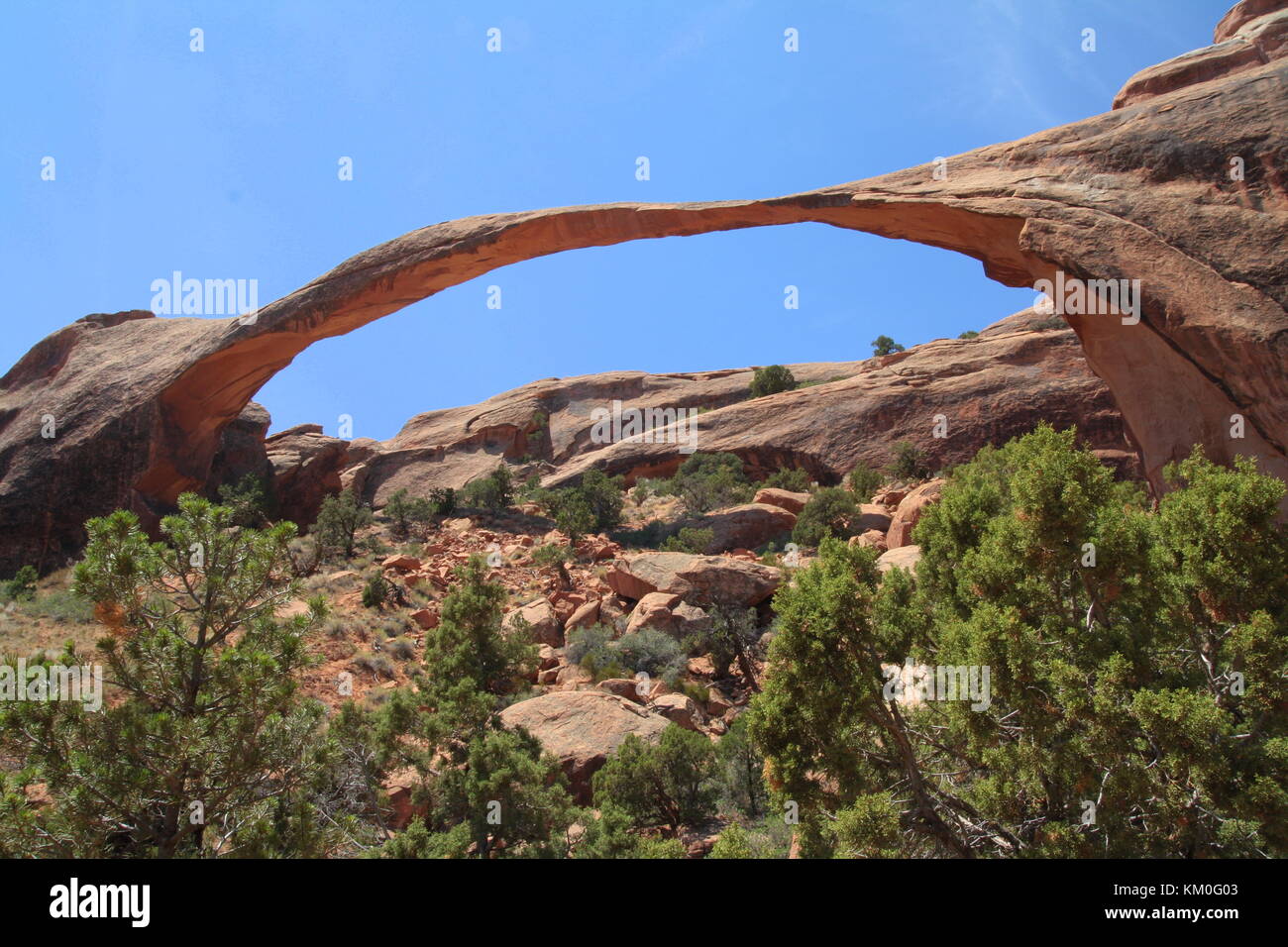 Landscape Arch, Arches National Park, Utah Stock Photo - Alamy