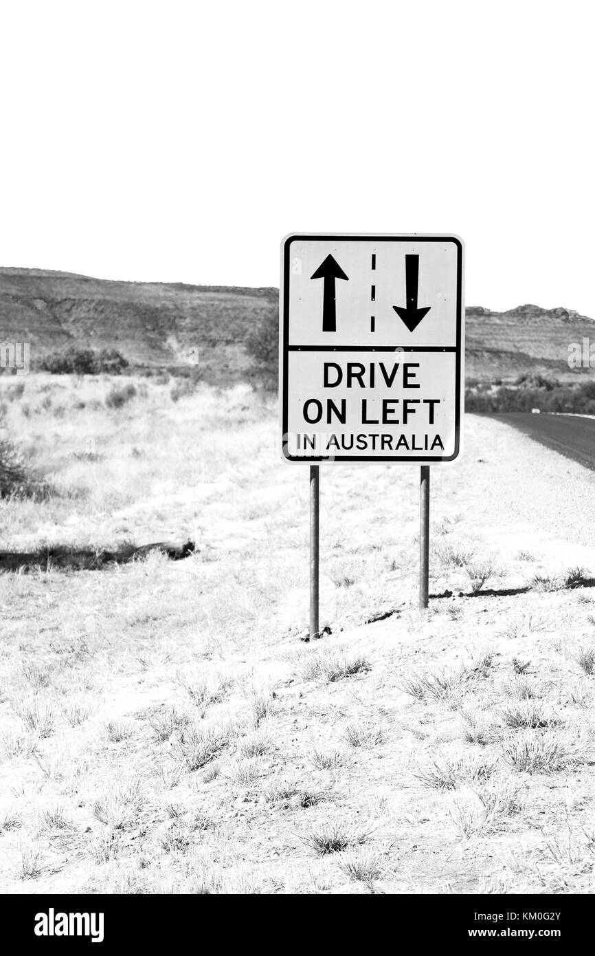 in australia the sign of drive on left like concept of safety Stock ...