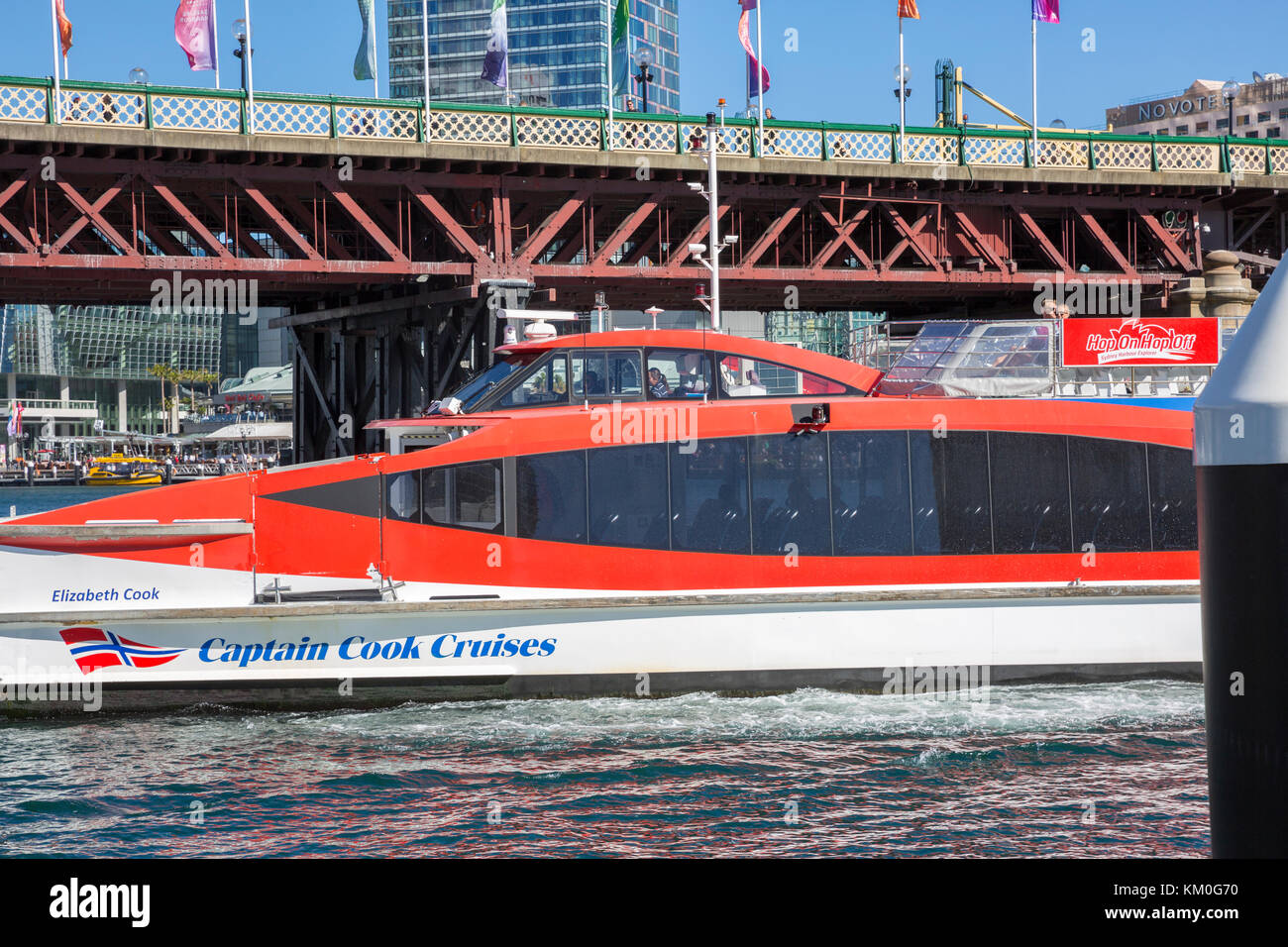 Captain Cook cruises boat in Darling Harbour in Sydney city centre ...