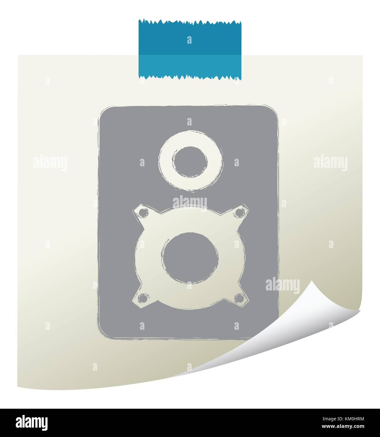 Stick Note Icon Stock Photo - Alamy