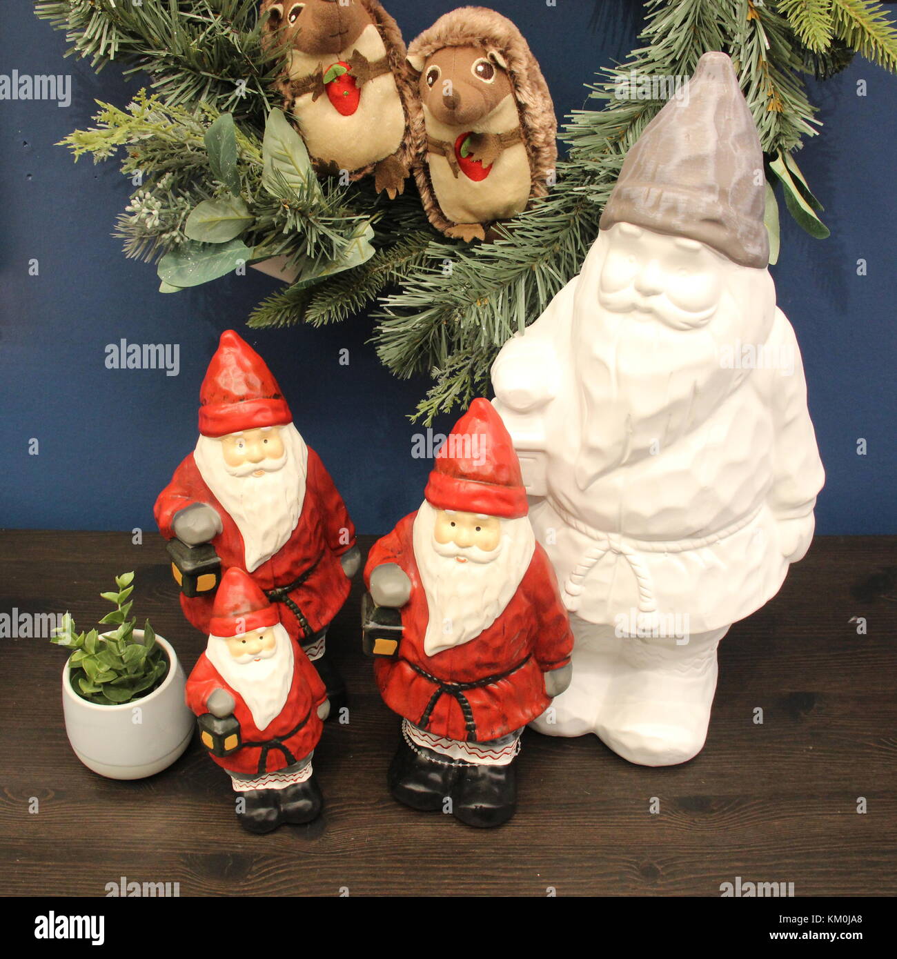 Santa Claus figurines Stock Photo - Alamy