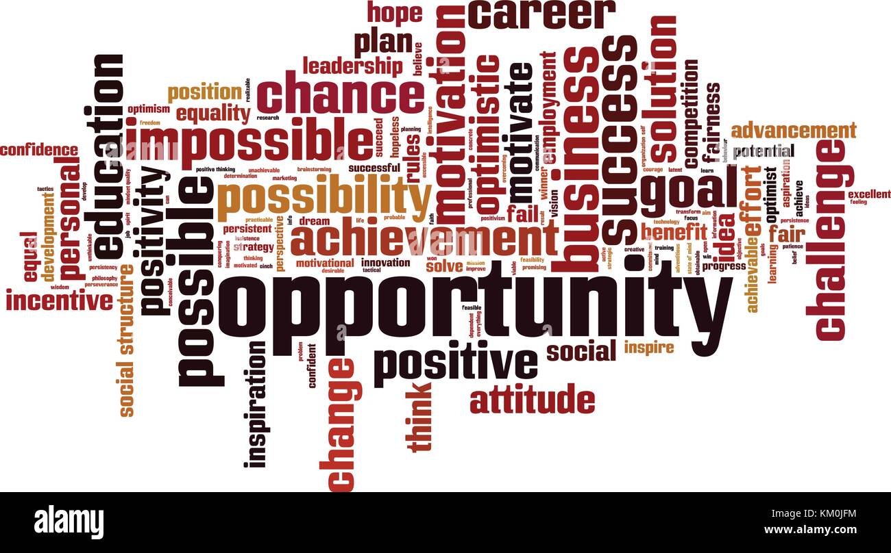 Opportunity word cloud concept. Vector illustration Stock Vector Image ...