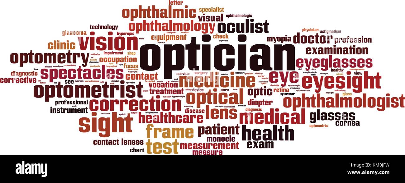 Optician word cloud concept. Vector illustration Stock Vector Image ...