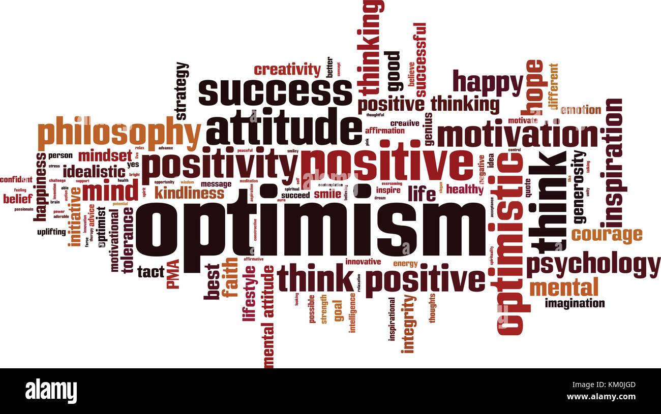 Optimism word cloud concept. Vector illustration Stock Vector Image ...