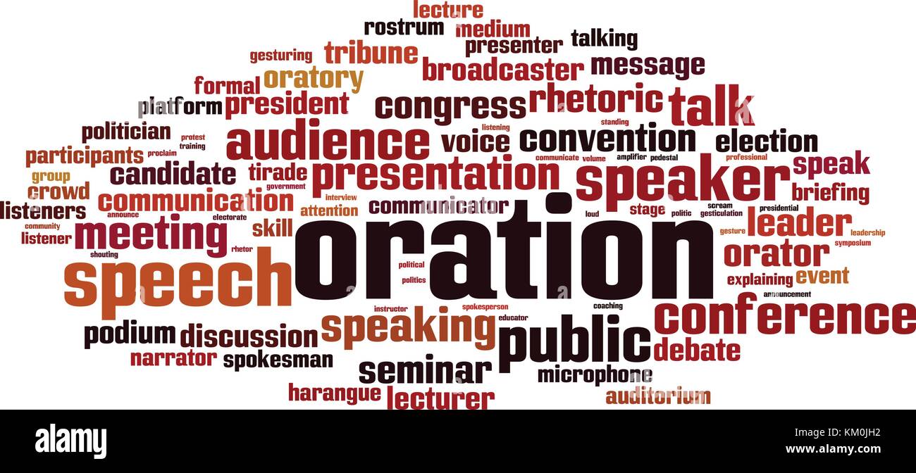 Oration word cloud concept. Vector illustration Stock Vector Image ...