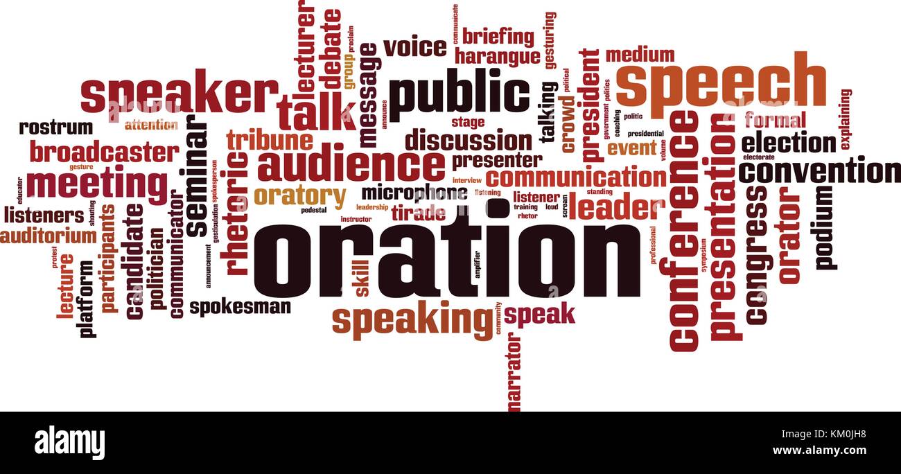 Oration word cloud concept. Vector illustration Stock Vector Image ...