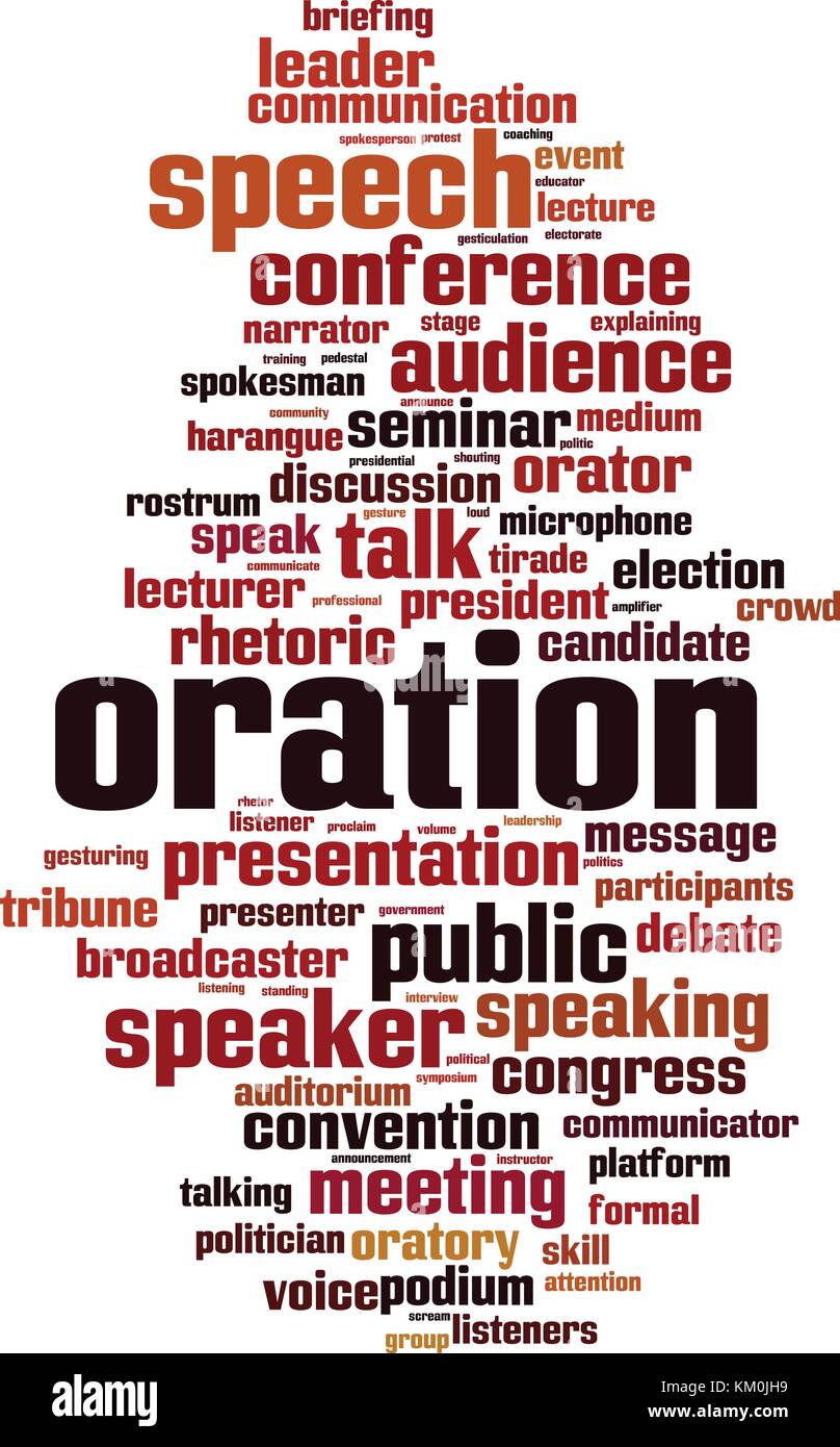 Oration word cloud concept. Vector illustration Stock Vector Image ...