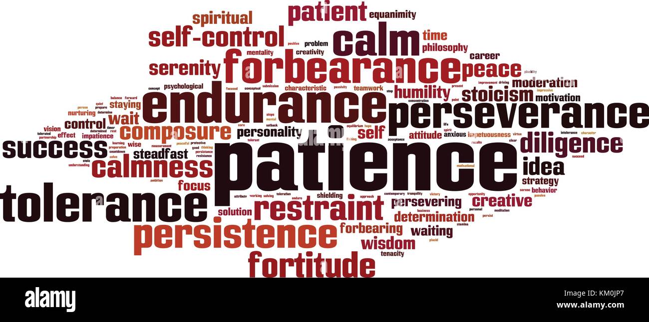 Patience word cloud concept. Vector illustration Stock Vector Image ...
