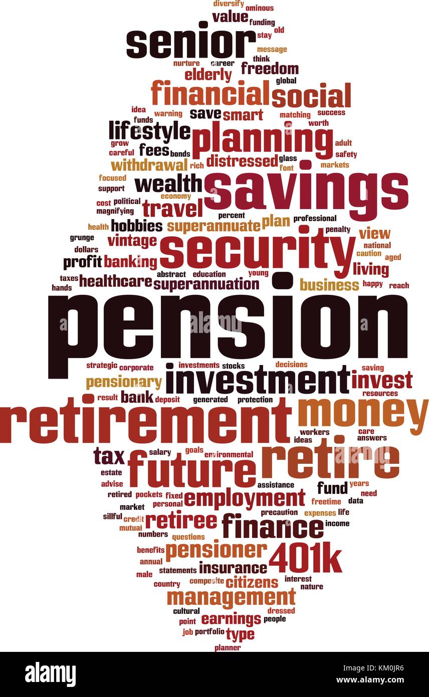 Pension word cloud concept. Vector illustration Stock Vector Image ...