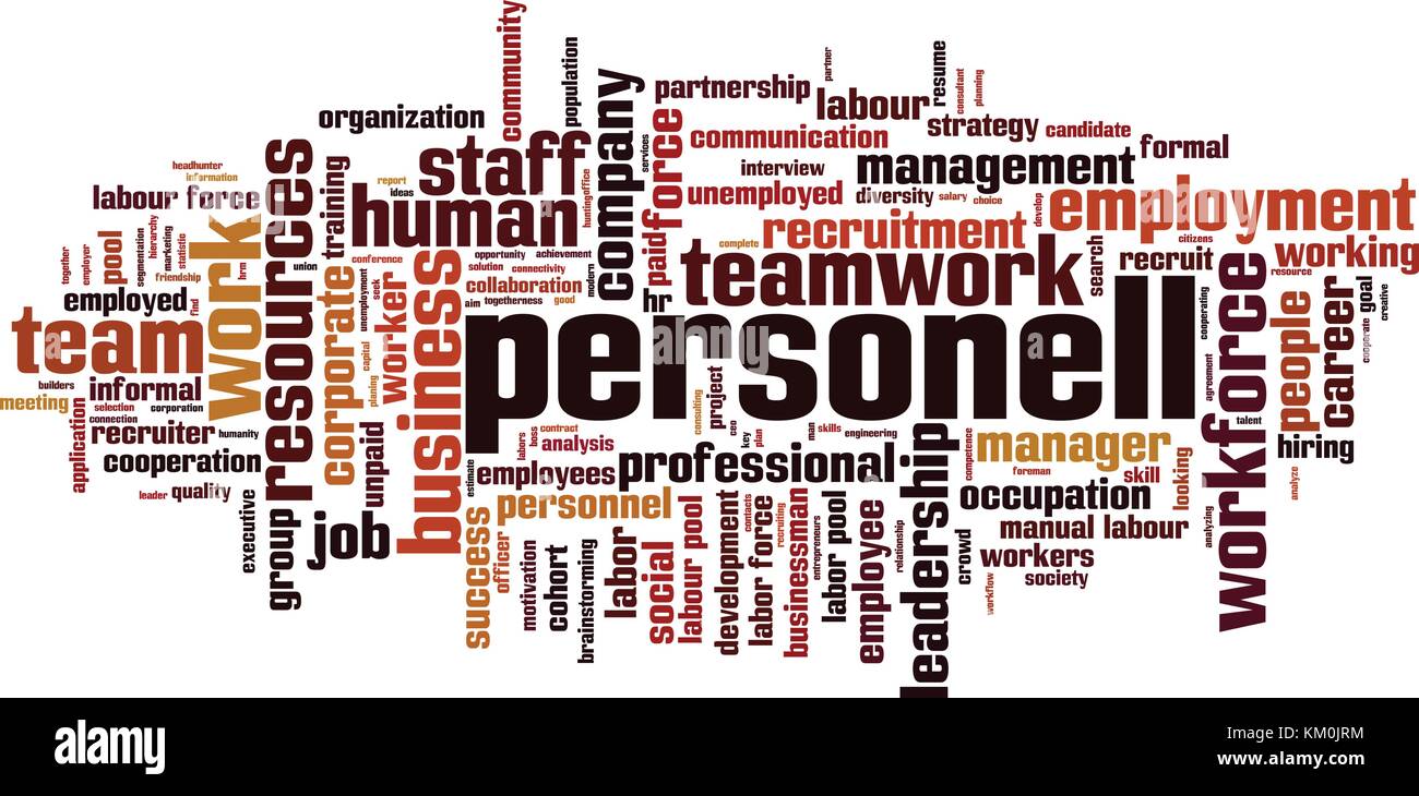 Personell word cloud concept. Vector illustration Stock Vector Image ...